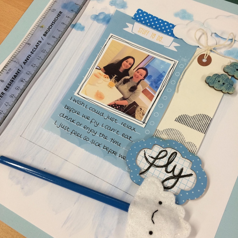 Scrapbooking with Clouds - Lollipop Box Club