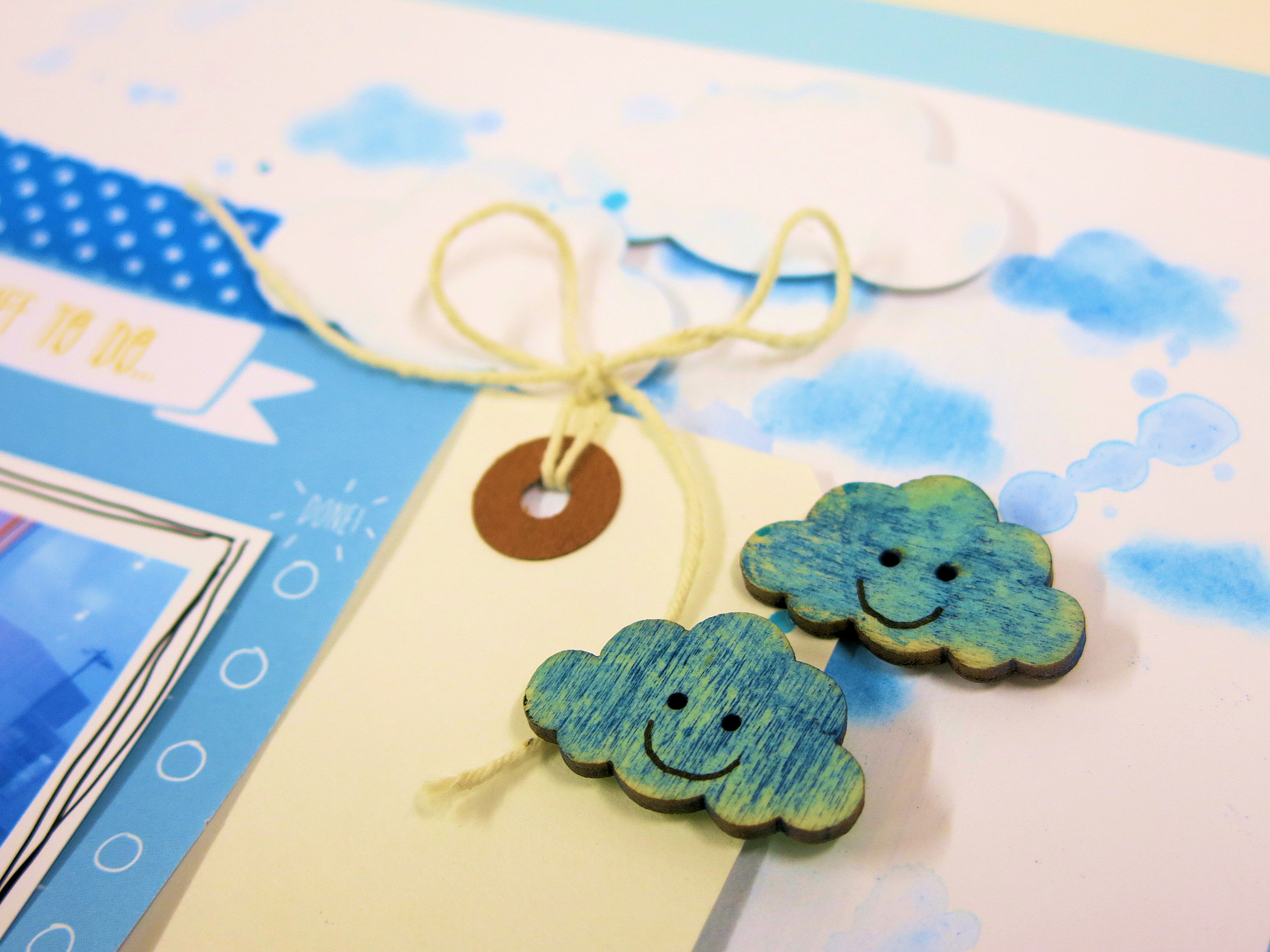 Scrapbooking with Clouds - Lollipop Box Club