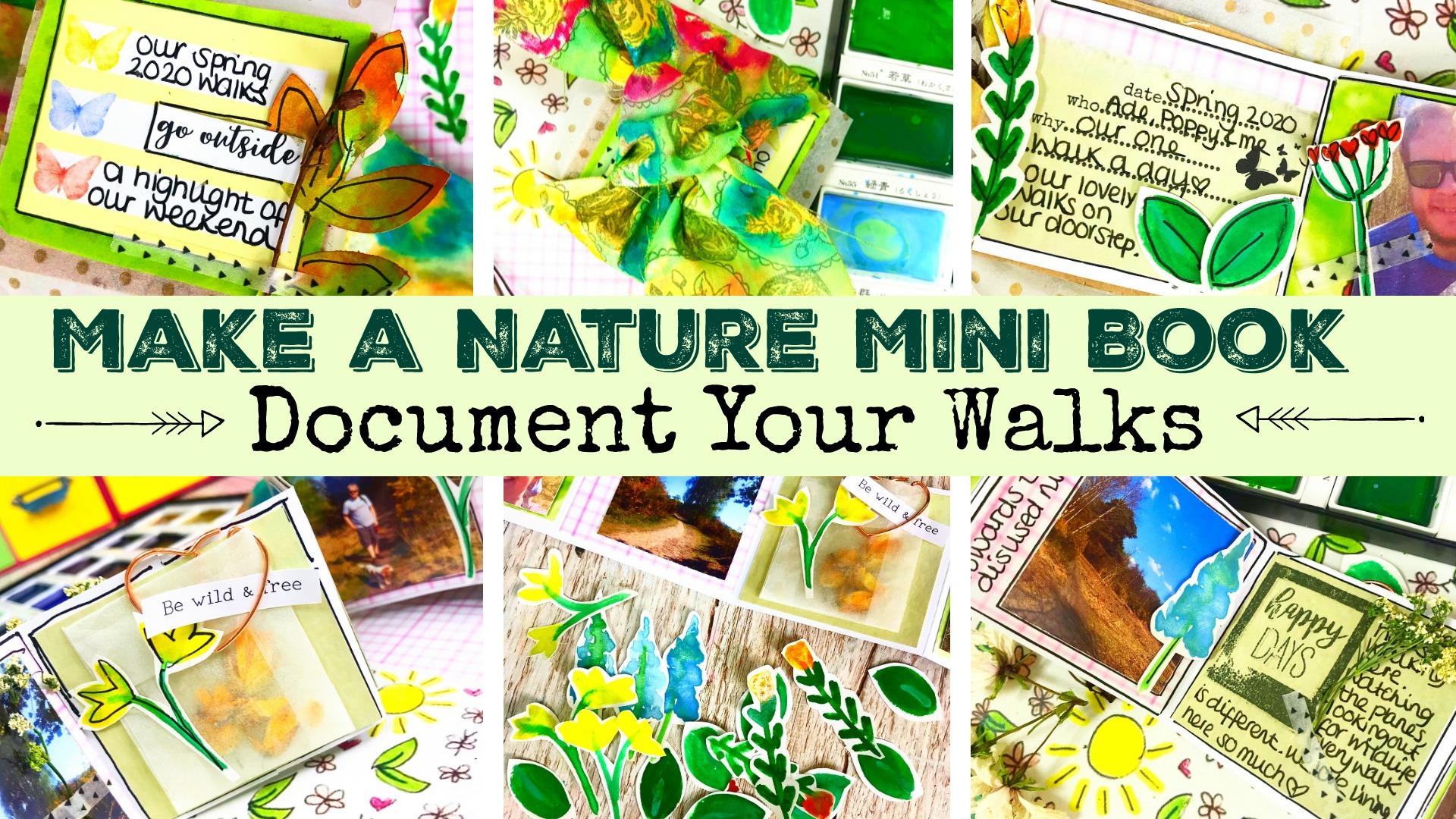DIY Nature Mini Book - Document Your Walks - with video - Lollipop Box Club